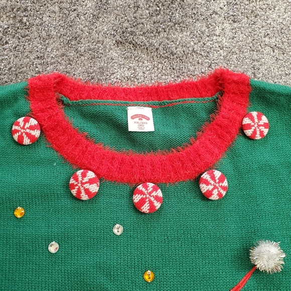 Holiday Time | Sweaters | Ugly Christmas Sweater Womens 2xl Xxl Green ...